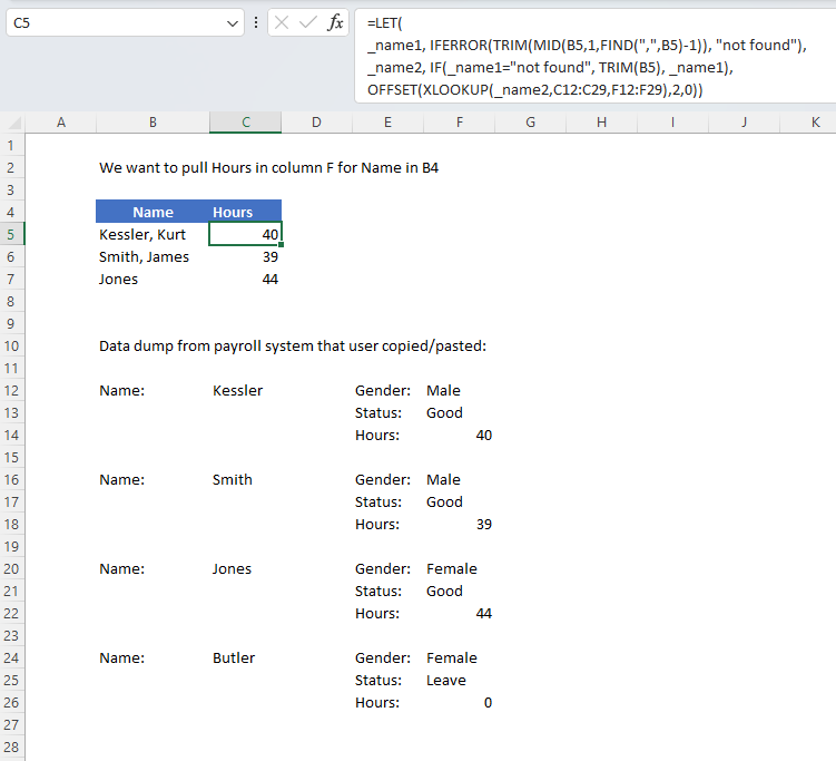 Let(), Xlookup() & Offset()